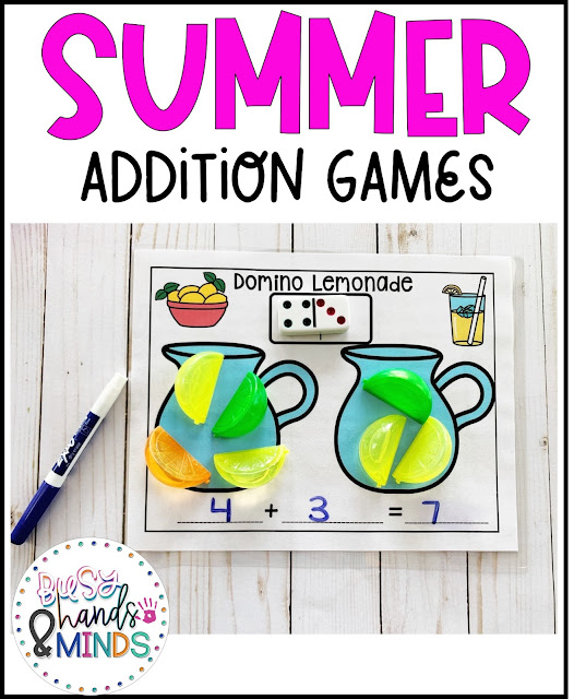 Summer Addition Games | Busy Hands and Minds