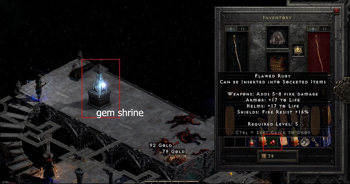 Null Pointer Gaming: Diablo II Resurrected - Gem Shrine Effect