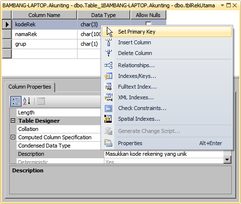 Cara Mudah Membuat Tabel di SQL Server Management Studio - Access Terapan