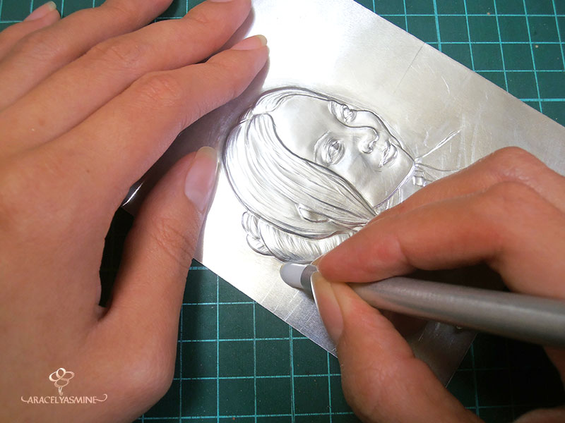 3 técnicas básicas para empezar a repujar | Aracelyasmine - Repujado en ...