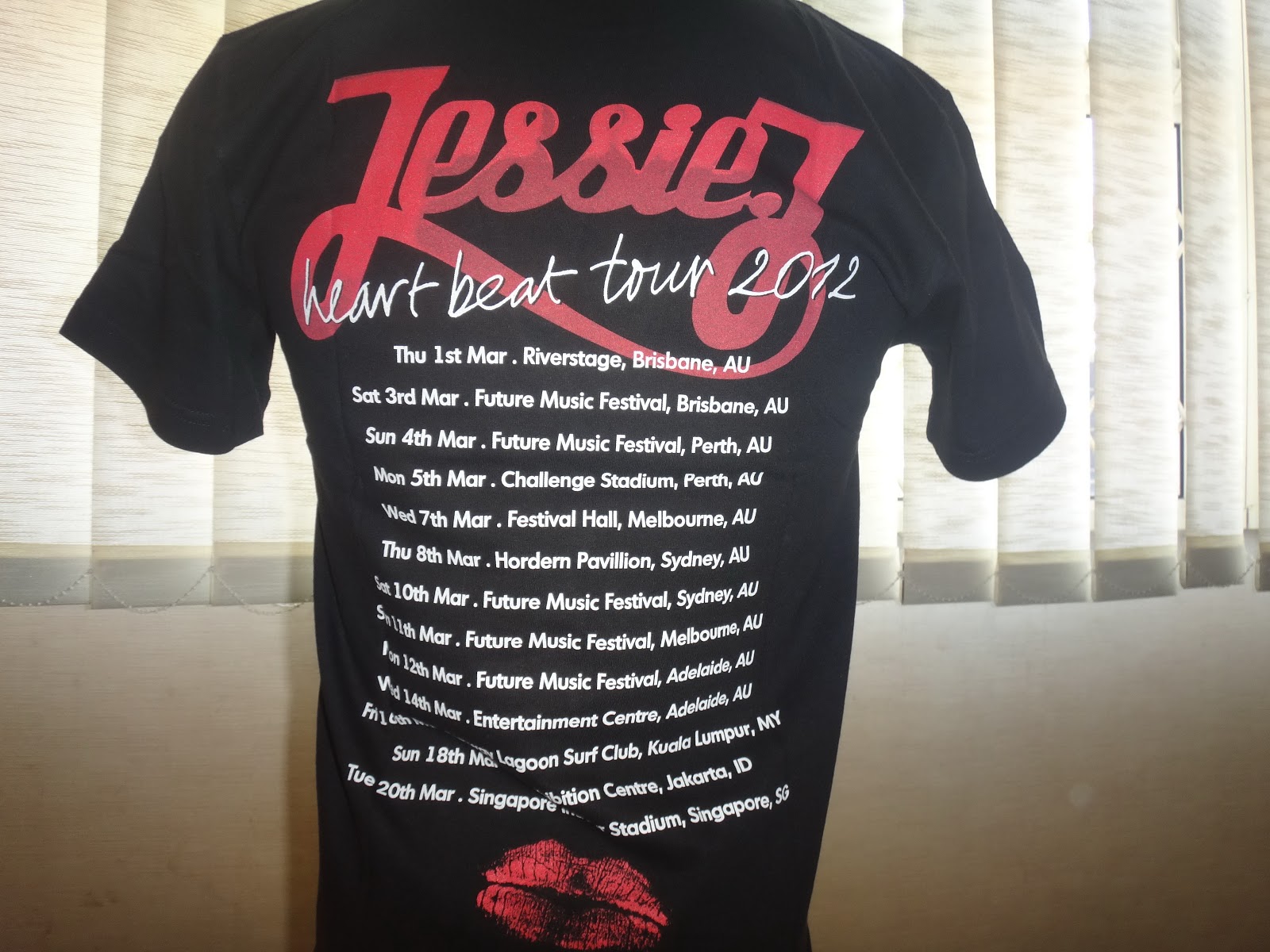 Bakhtera Events Merch's Store: Jessie J Official T-Shirt Tour Merchandise
