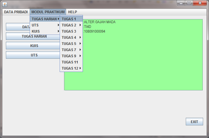 Program GUI Java (Menampilkan Text pada Text Field) ~ altertek.net