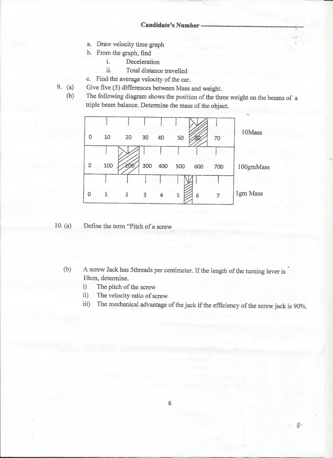FORM TWO STUDY NOTES & PAST PAPERS BLOG: PHYSICS FORM TWO -- MOCK ...