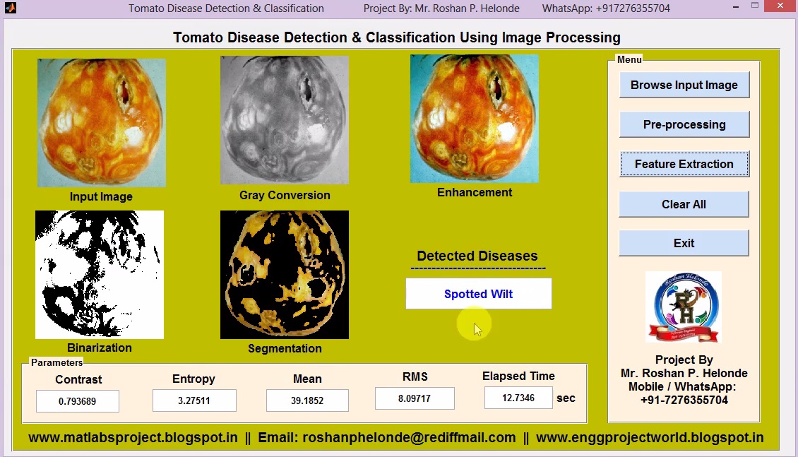 Matlab Code Tomato Disease Detection And Classification Using Image Processing Matlab Project