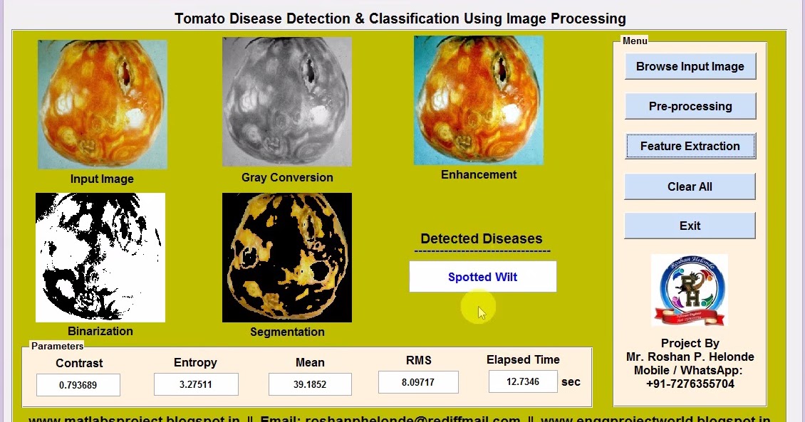 Matlab Code Tomato Disease Detection And Classification Using Image Processing Matlab Project