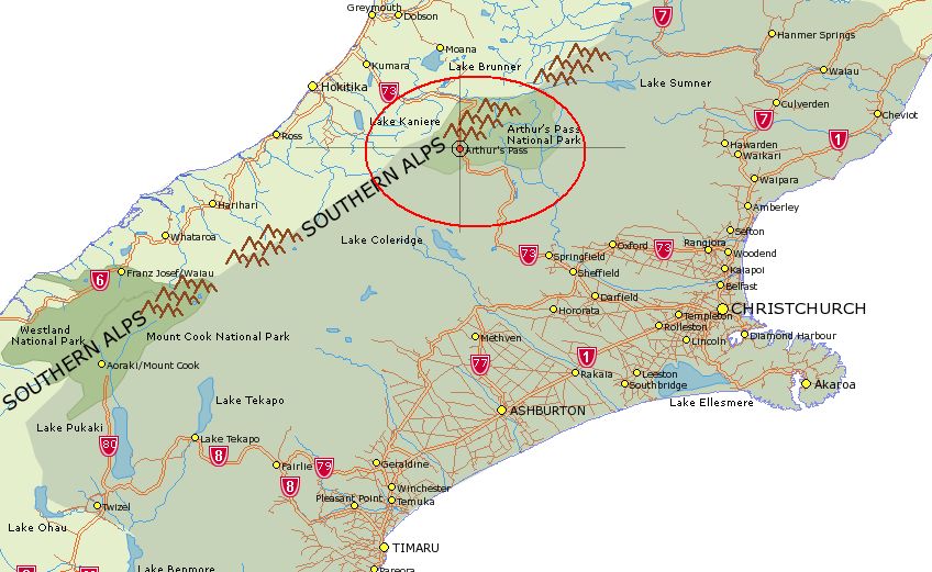 Trails and Tracks: 3 Passes Route, Arthur's Pass, NZ