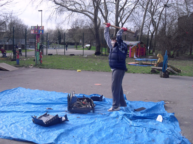 Hackney Marsh Adventure Playground: Destructive Play