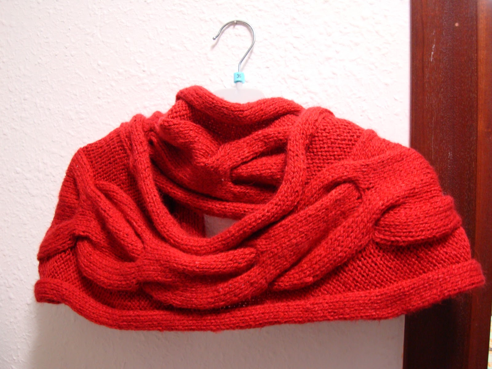 COMO HACER LA BUFANDA CERRADA TEJIDA CON AGUJAS