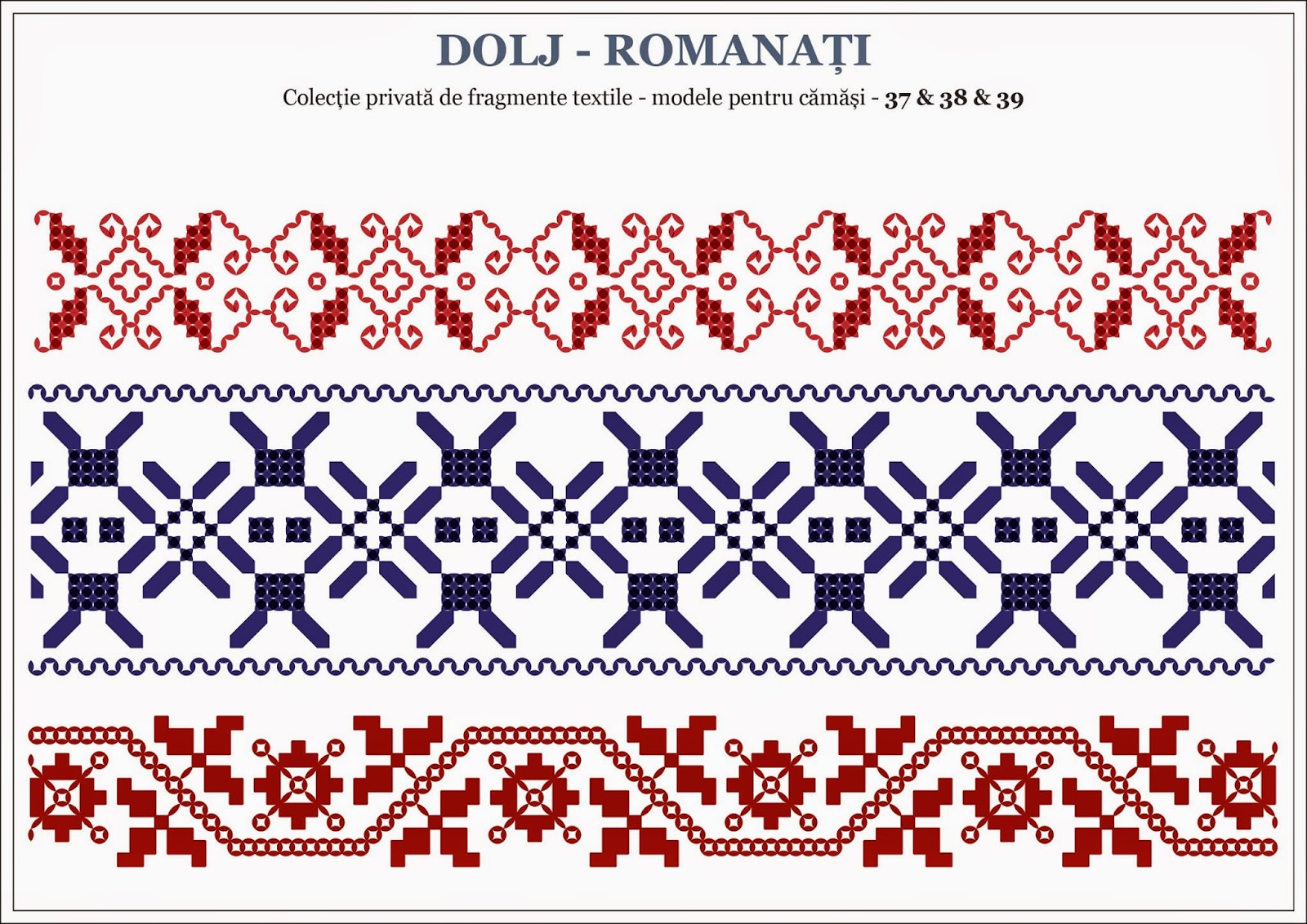 Semne Cusute: motive traditionale romanesti - OLTENIA, Dolj / Romanati