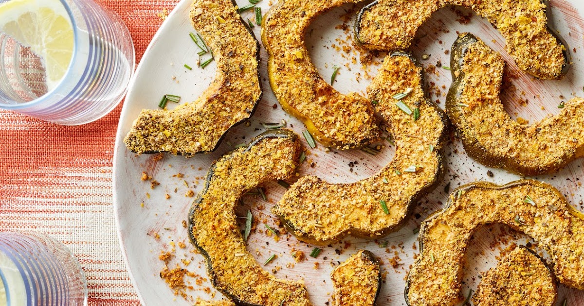 Calabaza bellota asada crujiente