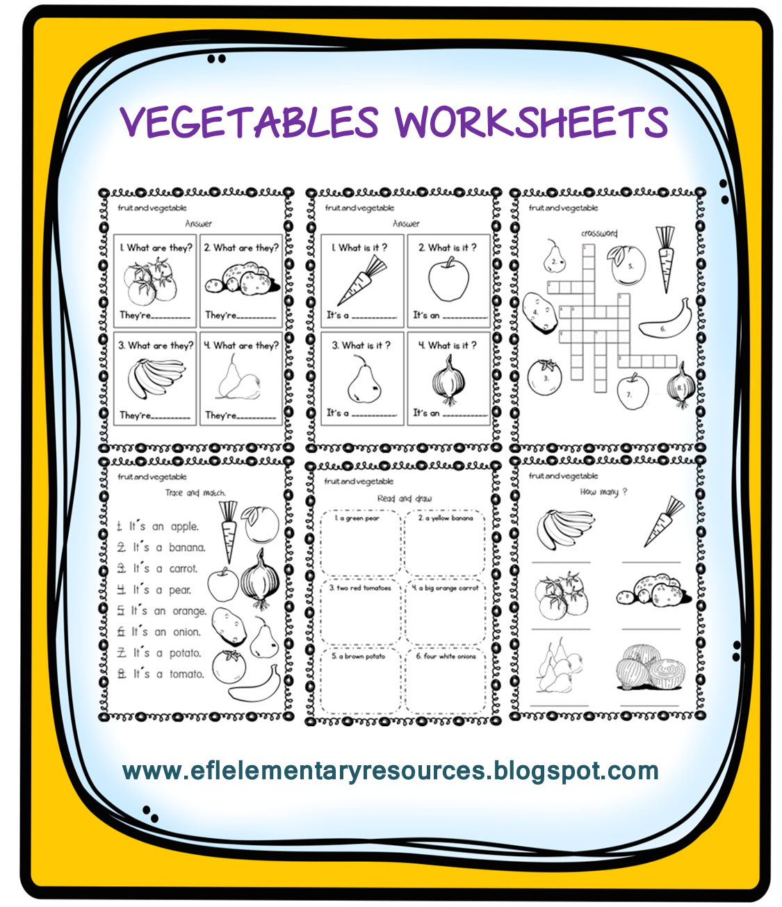 EFL Elementary Teachers: Fruit and Vegetable Theme