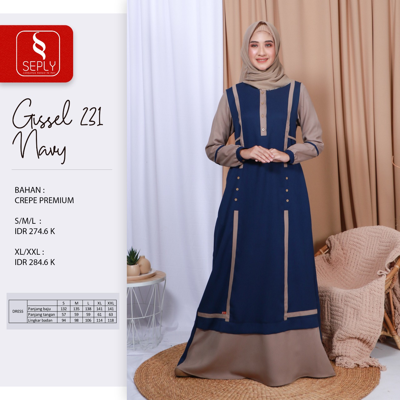 KOLEKSI GAMIS SEPLY TERBARU GISSEL 231, 260