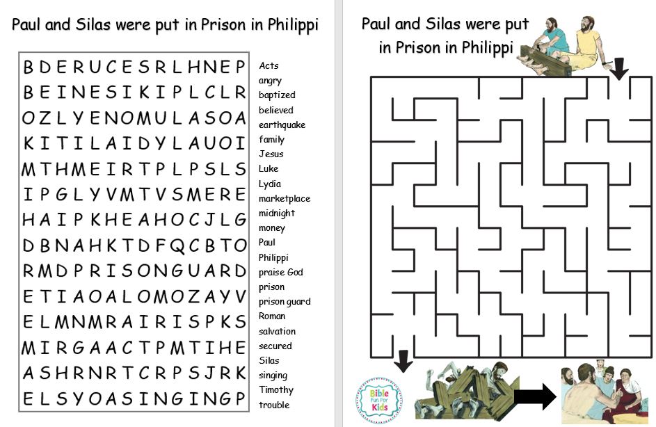 Paul in Prison in Philippi | Bible Fun For Kids