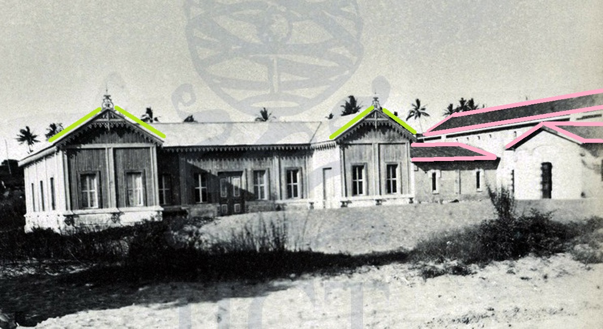 Históricas Imprensa Nacional e Cadeia Civil na Baixa de Maputo, Moçambique