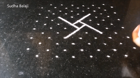 6-7 dots rangoli step by step images