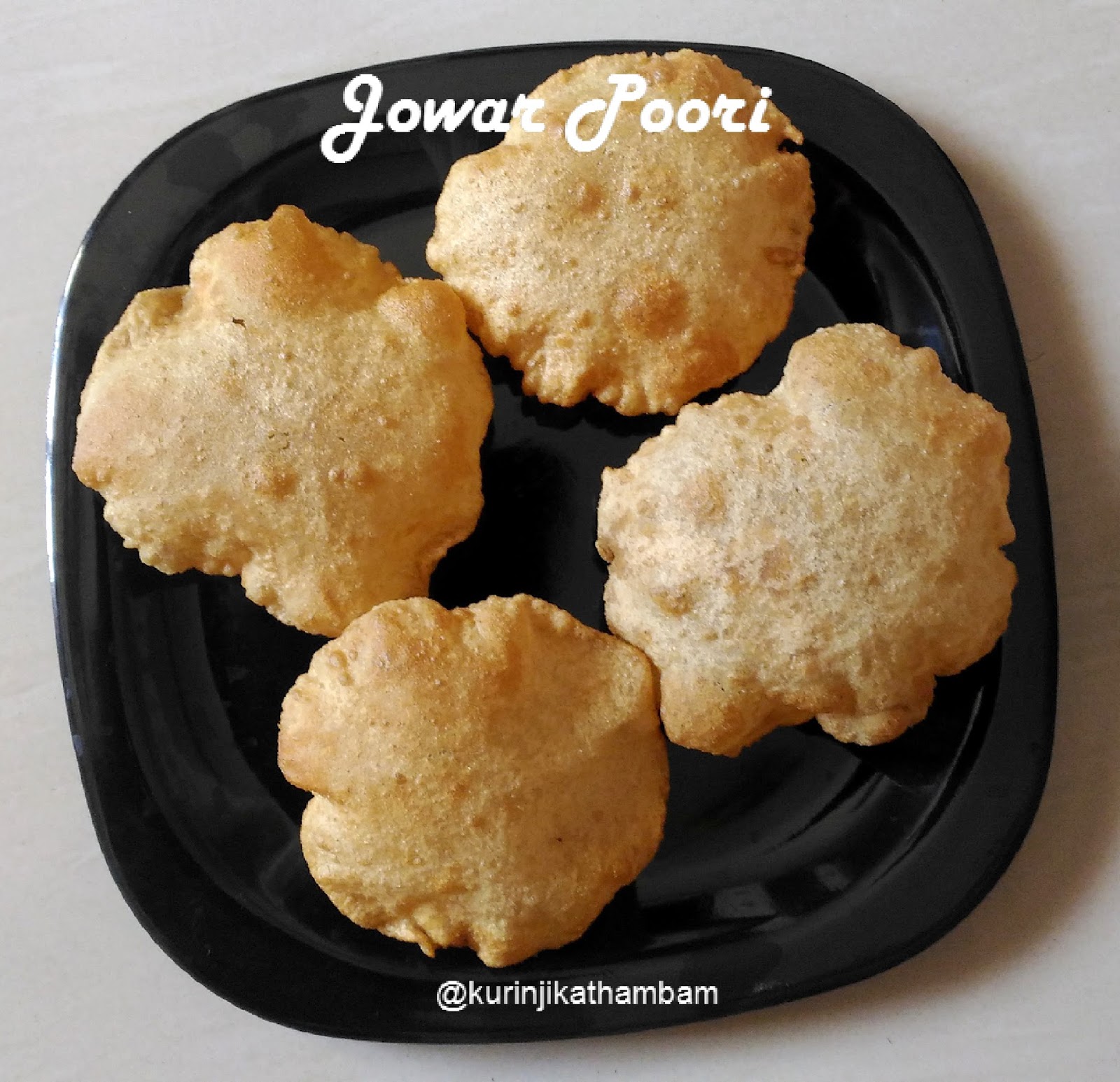 Jowar Poori / Sorghum Poori / White Cholam Poori | Poori Recipes ...