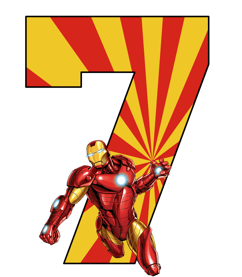 Kits imprimibles gratis : Números Iron Man