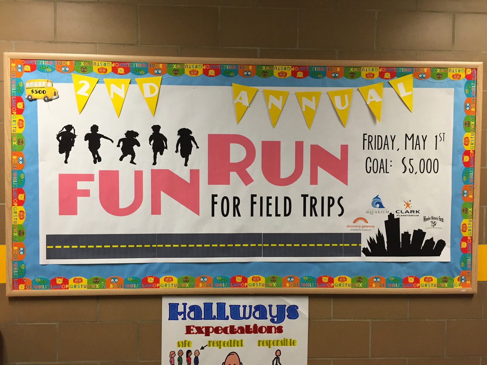 What 5 Teach Me: Fun Run Bulletin Board & Donations Chart