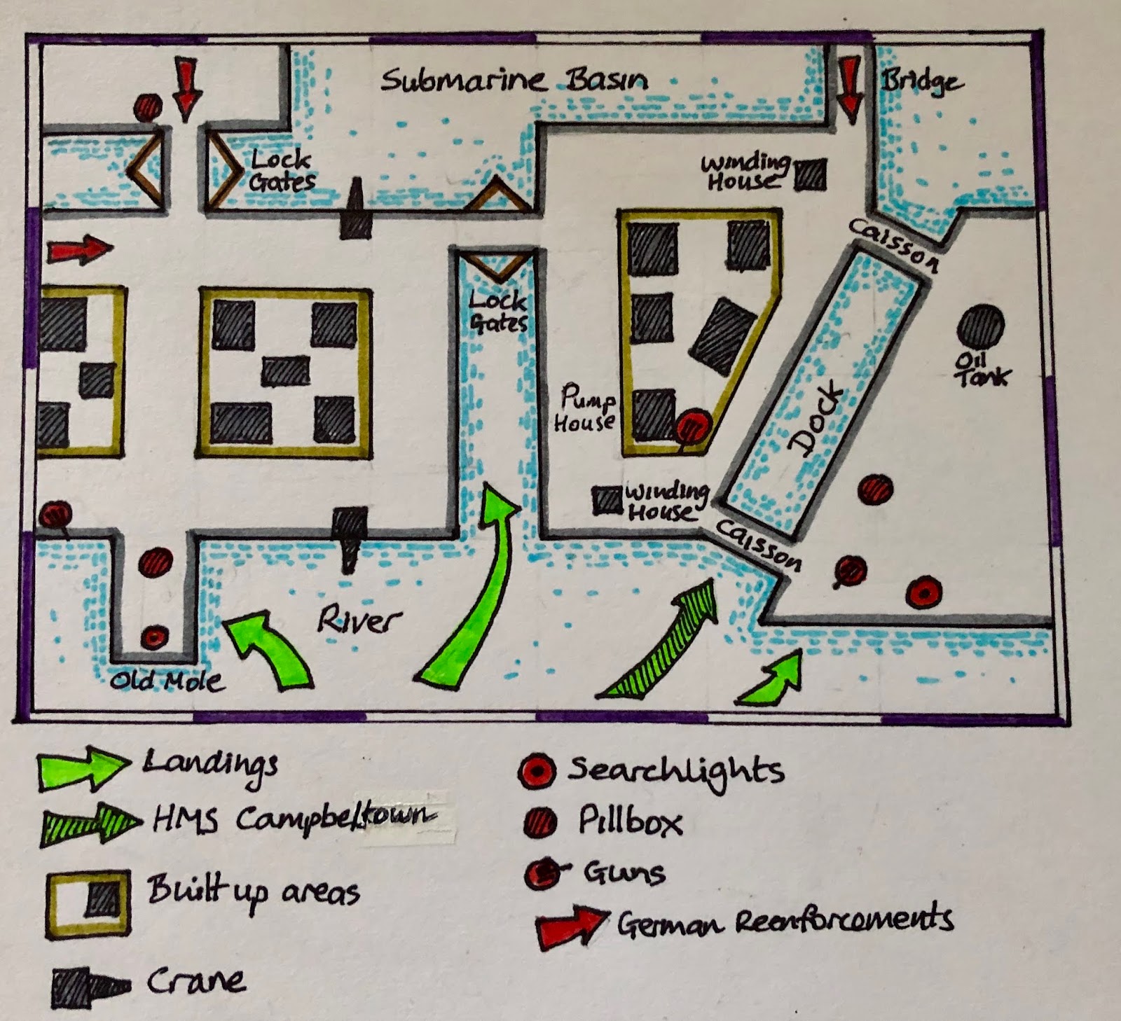 Grid based wargaming - but not always: St. Nazaire Raid project - more ...