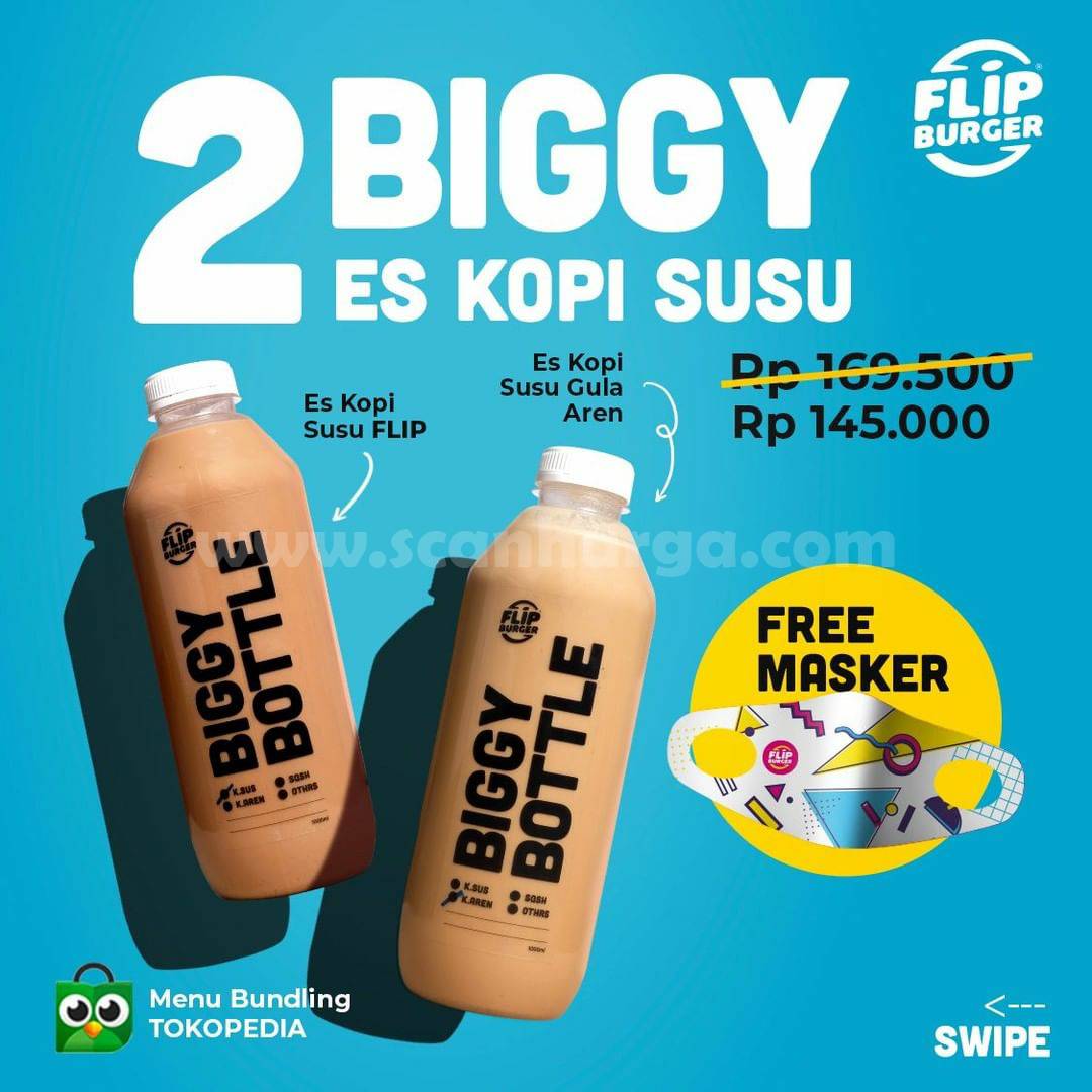 Promo Flip Burger BIGGLY BOTTLE 1 liter + Masker Gratis Order di ...