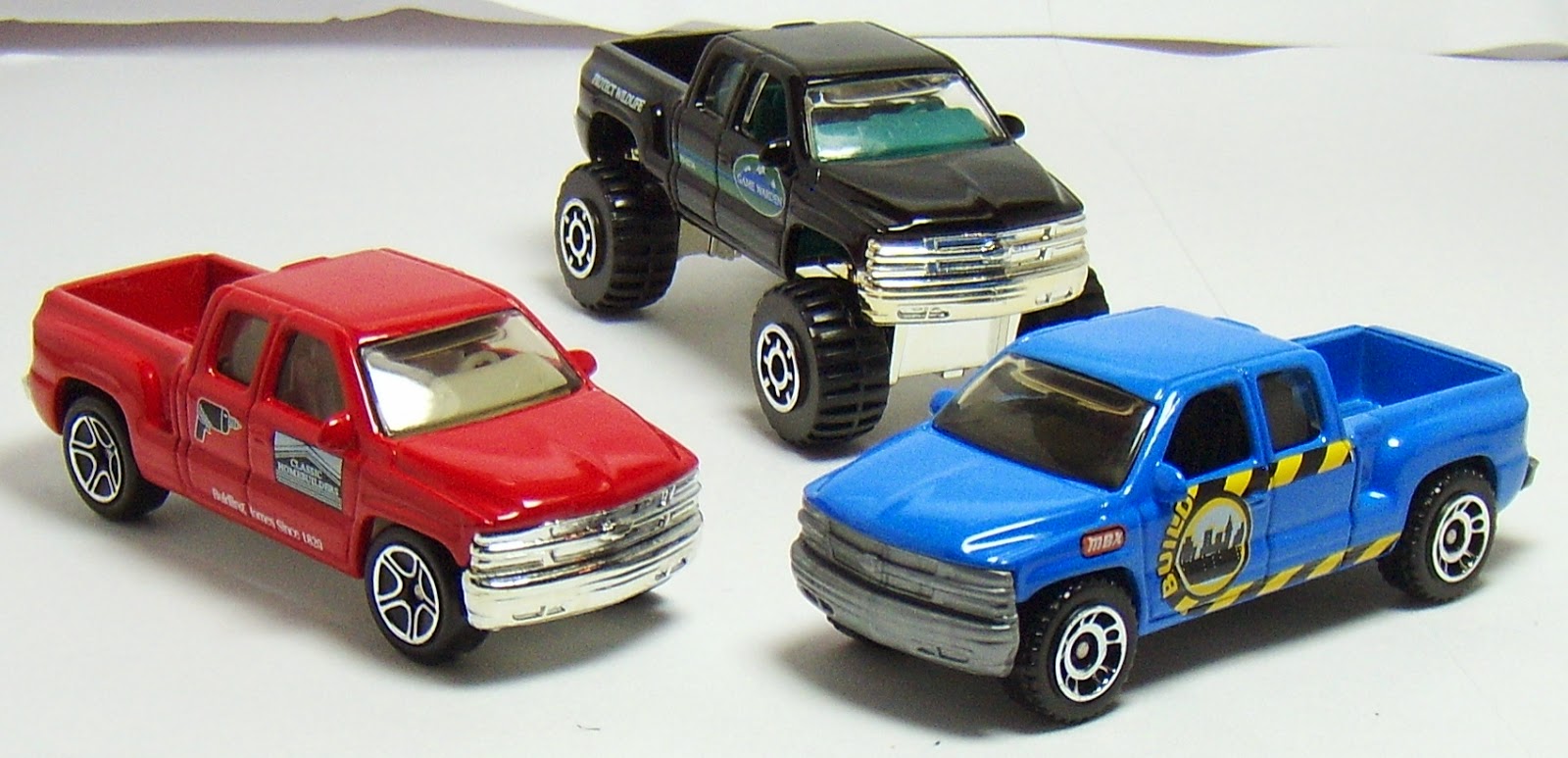Matchbox 2014, 2005, 1999 Chevy Silverado and 2000 GMC Terradyne Concept