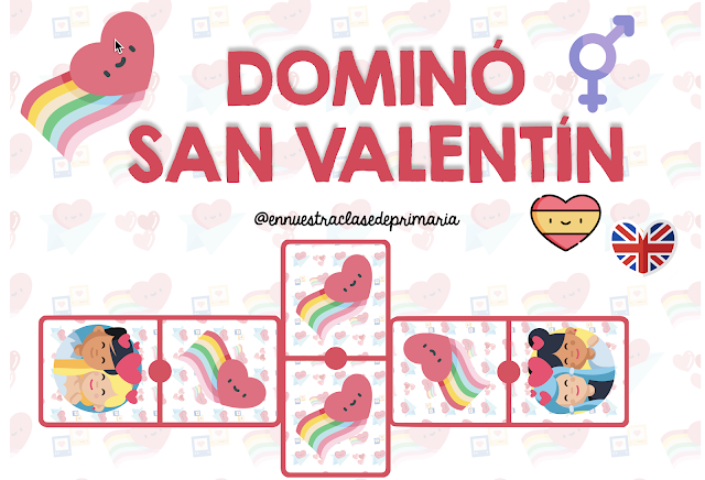 En nuestra clase de Primaria: Dominó San Valentín