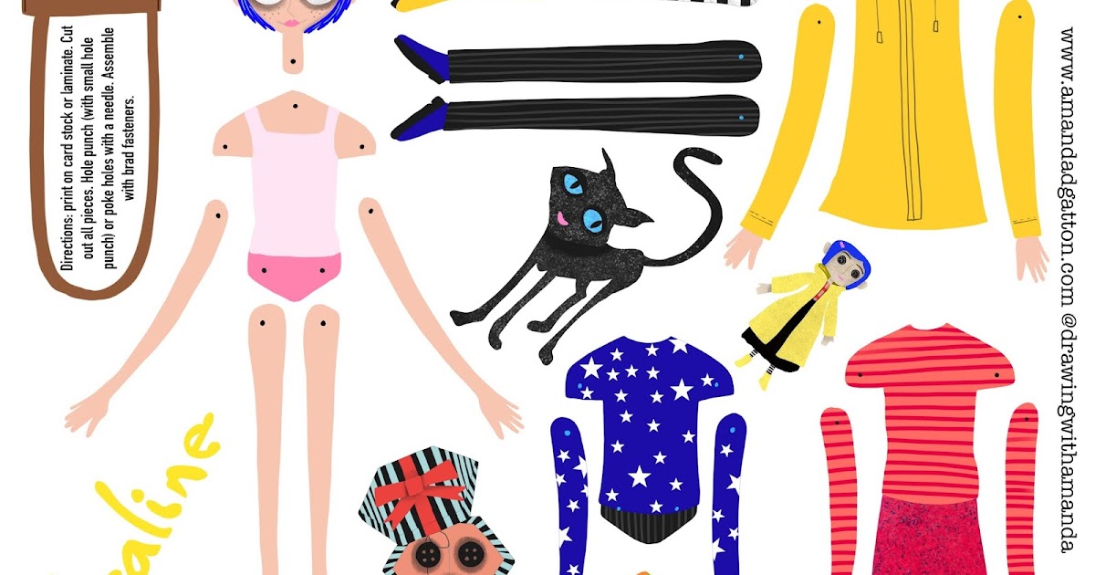Author Amanda Gatton: FREE Printable Paper Dolls: Coraline, Muffet, and ...