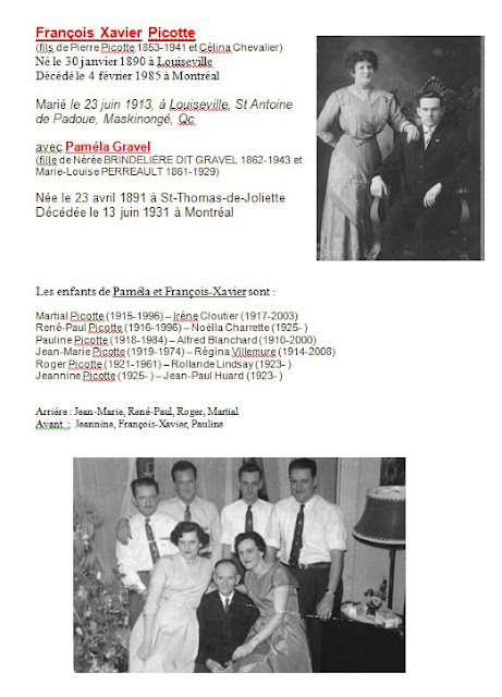 Familles Picotte-Gravel et Huard: Familles de François-Xavier Picotte ...