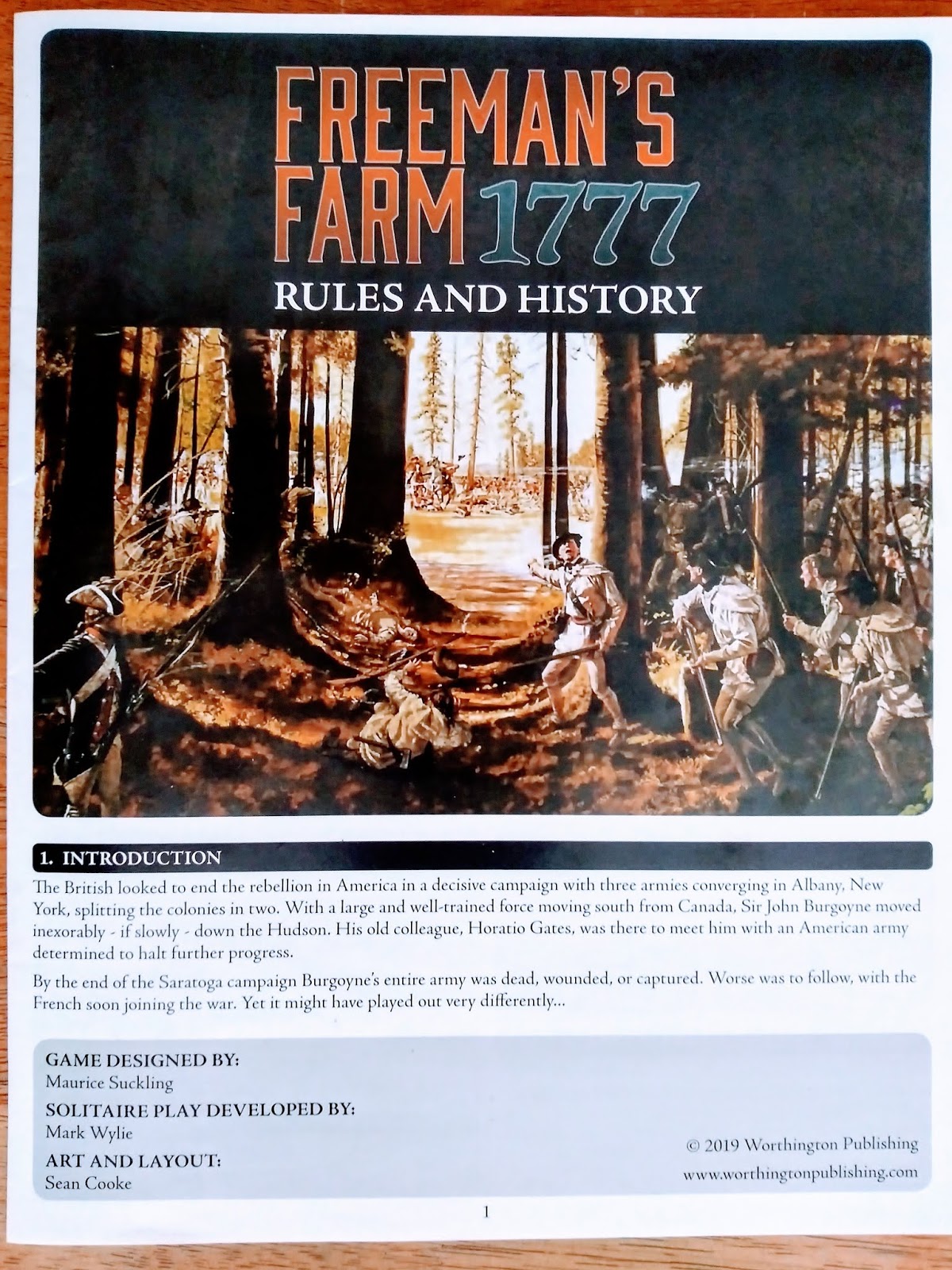 Freeman's Farm 1777 by Worthington Publishing - A Wargamers Needful Things