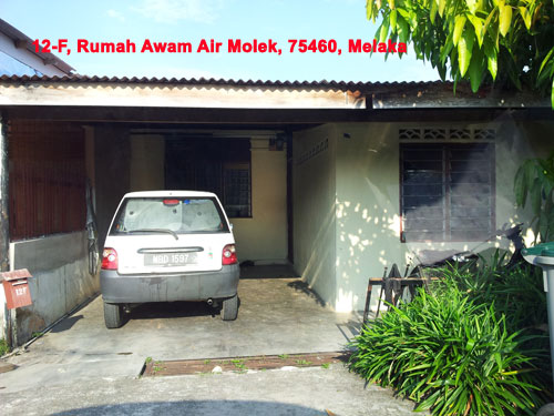 Rumah Lelong Melaka & Property Sale: 12-F, RUMAH AWAM AIR MOLEK. 40K SST