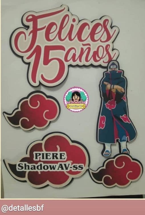 Topper Anime Akatsuki - Mis Toppers Tus Toppers