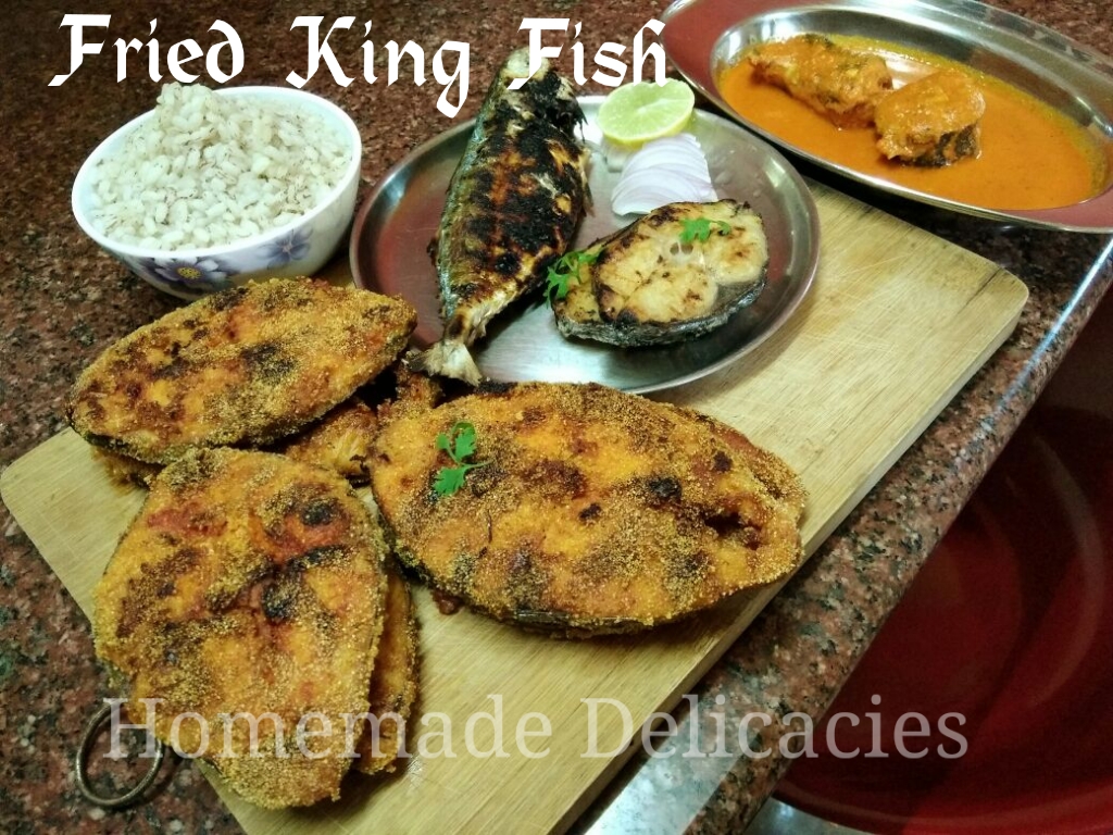Homemade Delicacies: Fried King Fish Platter