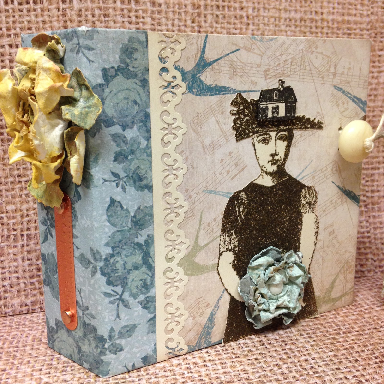 SewPaperPaint: Tea Party Square Mini Album Tutorial