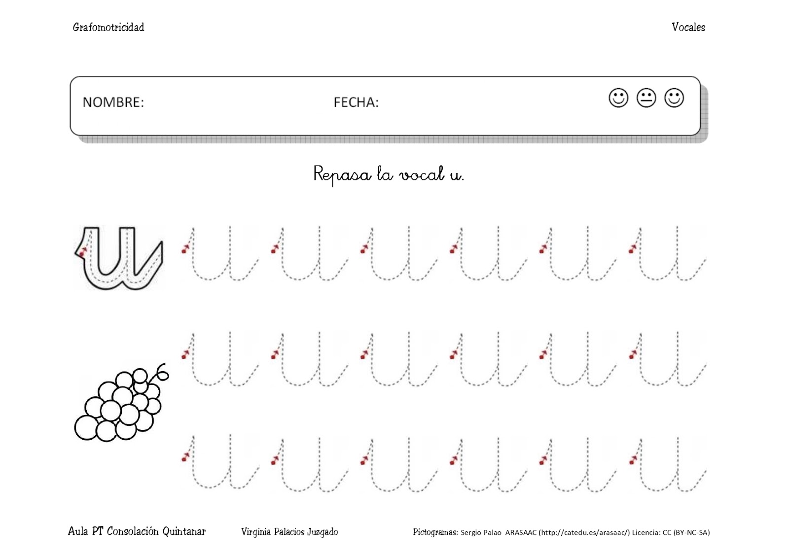 Material Educativo: Material para trabajar las 5 vocales (Trazos ...