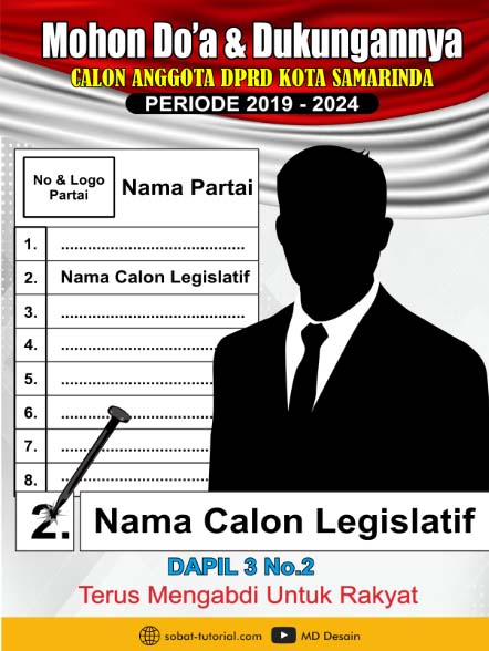 Download Contoh Desain Banner Baliho Caleg CDR Gratis - Sobat-Tutorial