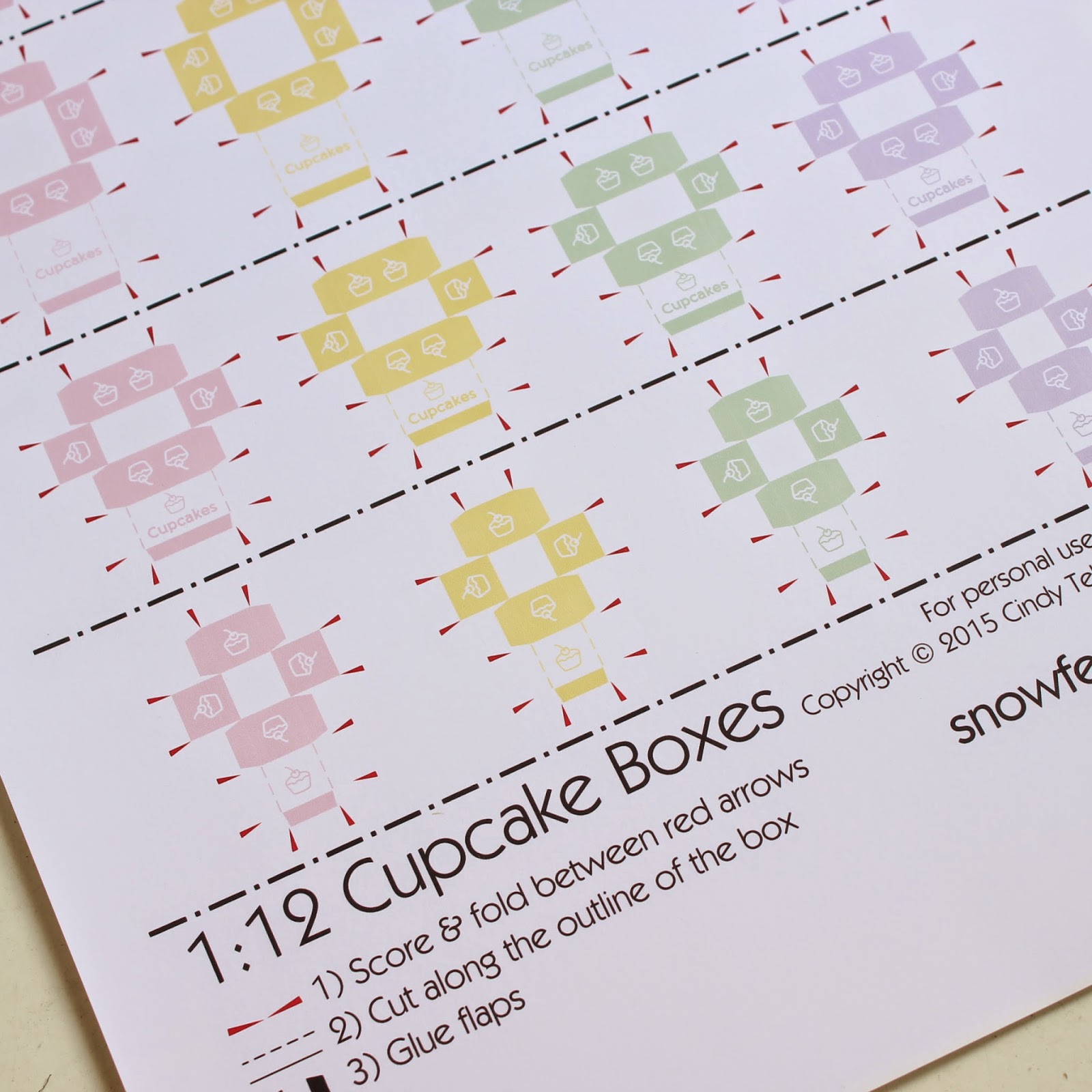 12 Cupcake Box Template