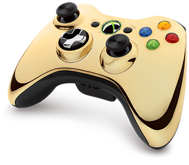 Gold Chrome Xbox 360 Controller Unveiled - Video Games, Walkthroughs ...