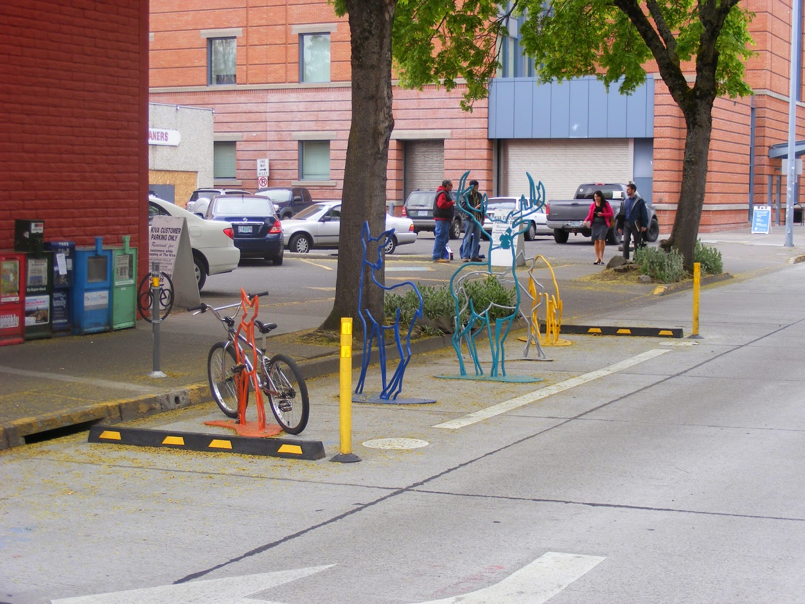 Wolfsbane Design Studio: "Deer Park" bicycle rack in Eugene Oregon