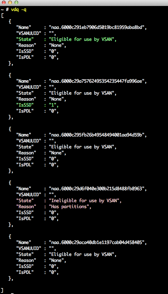 vdq - A useful little VSAN utility