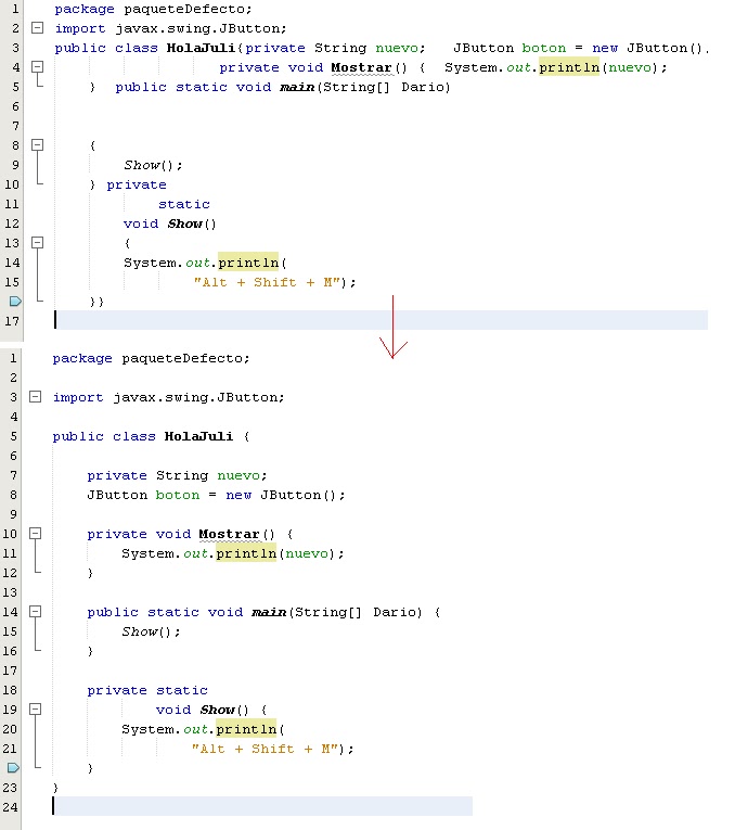 Una Taza de Java: Tips: atajos de teclado y plantilla de código de NetBeans