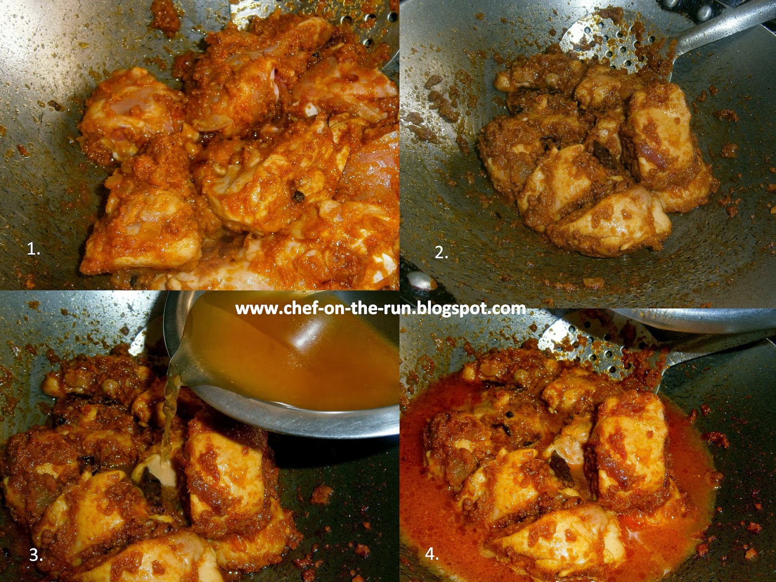 Apricot-Salli Chicken with Do Palli Roti (twin layered chapatti)