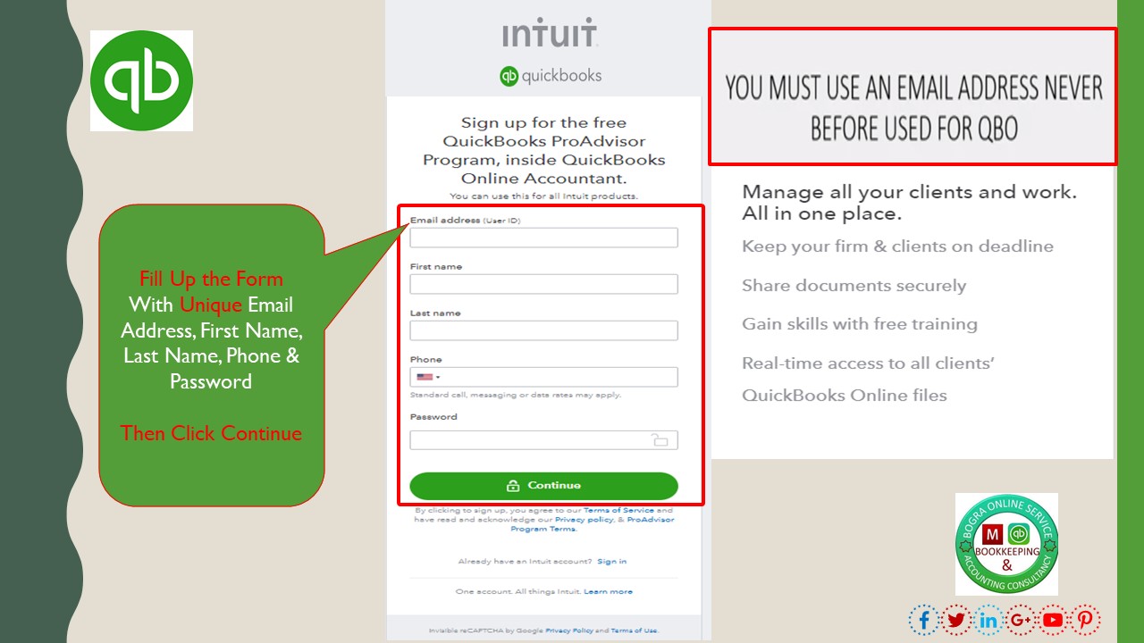 How To Sign Up Free in QuickBooks Online Accountant