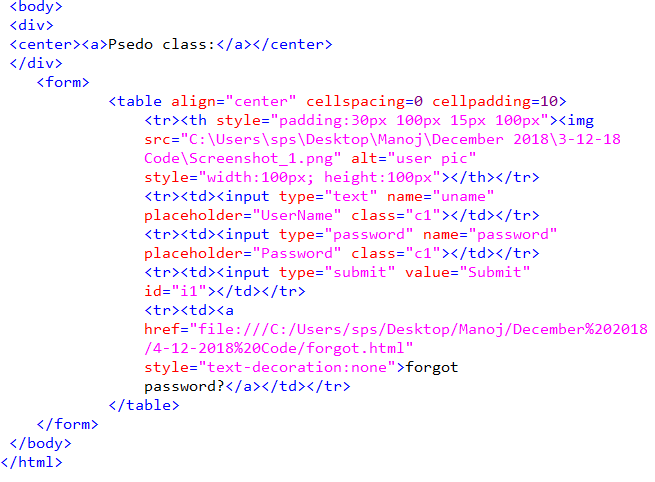 Manoj's Blog: CSS: forms, selector, id, class, psuedo class