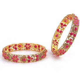 Golden ruby bangles