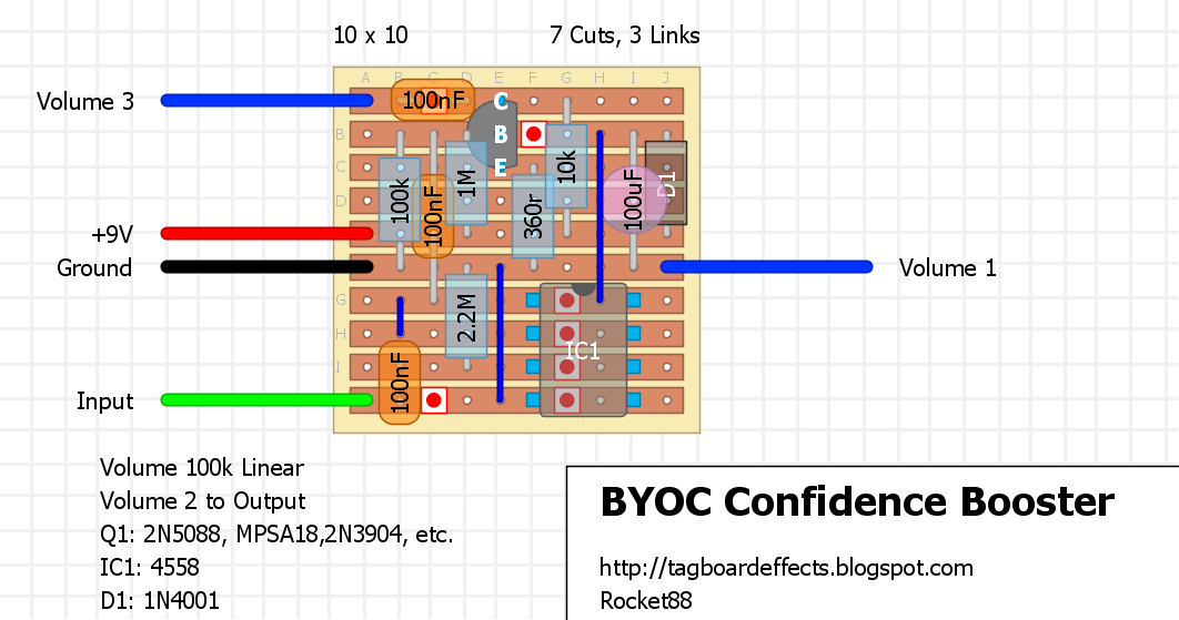 Guitar FX Layouts: BYOC Confidence Booster