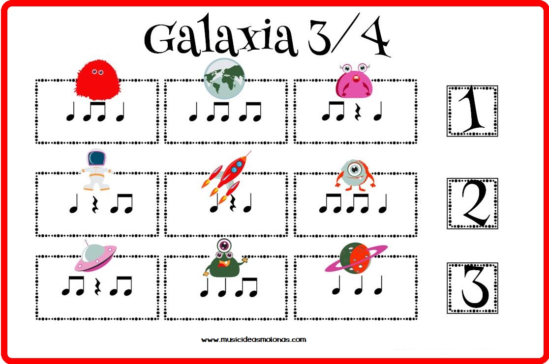 Juego Rítmico "Galaxia 3/4" [Music Ideas]