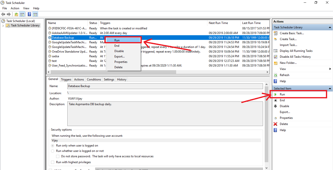 Windows Task Scheduler: How to Create Basic Task - ASPMANTRA | Asp.Net ...