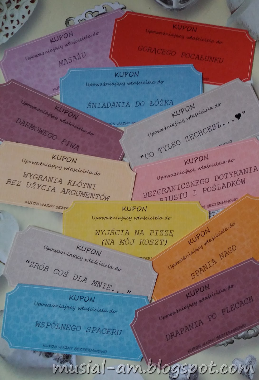 DIY Kupony - sposób na prezent + gotowe szablony | Concordiaa