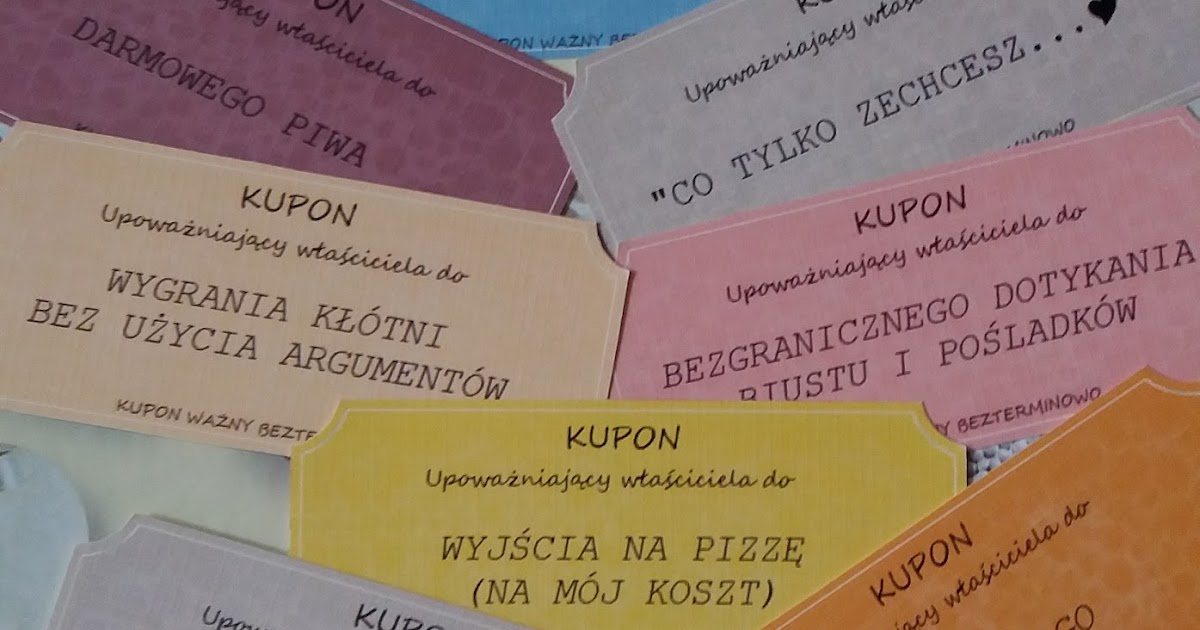DIY Kupony - sposób na prezent + gotowe szablony | Concordiaa