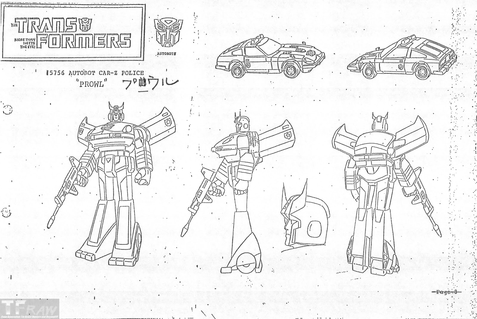 Transformers G1 Model Sheets